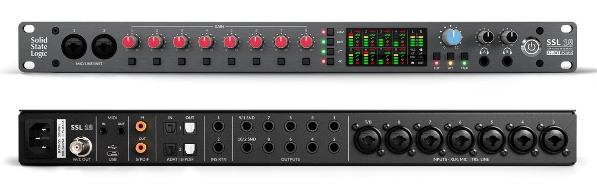 SSL 18: interfaz a 32 bits con 8 previos, 10 salidas y más por 1099 € | Hispasonic
